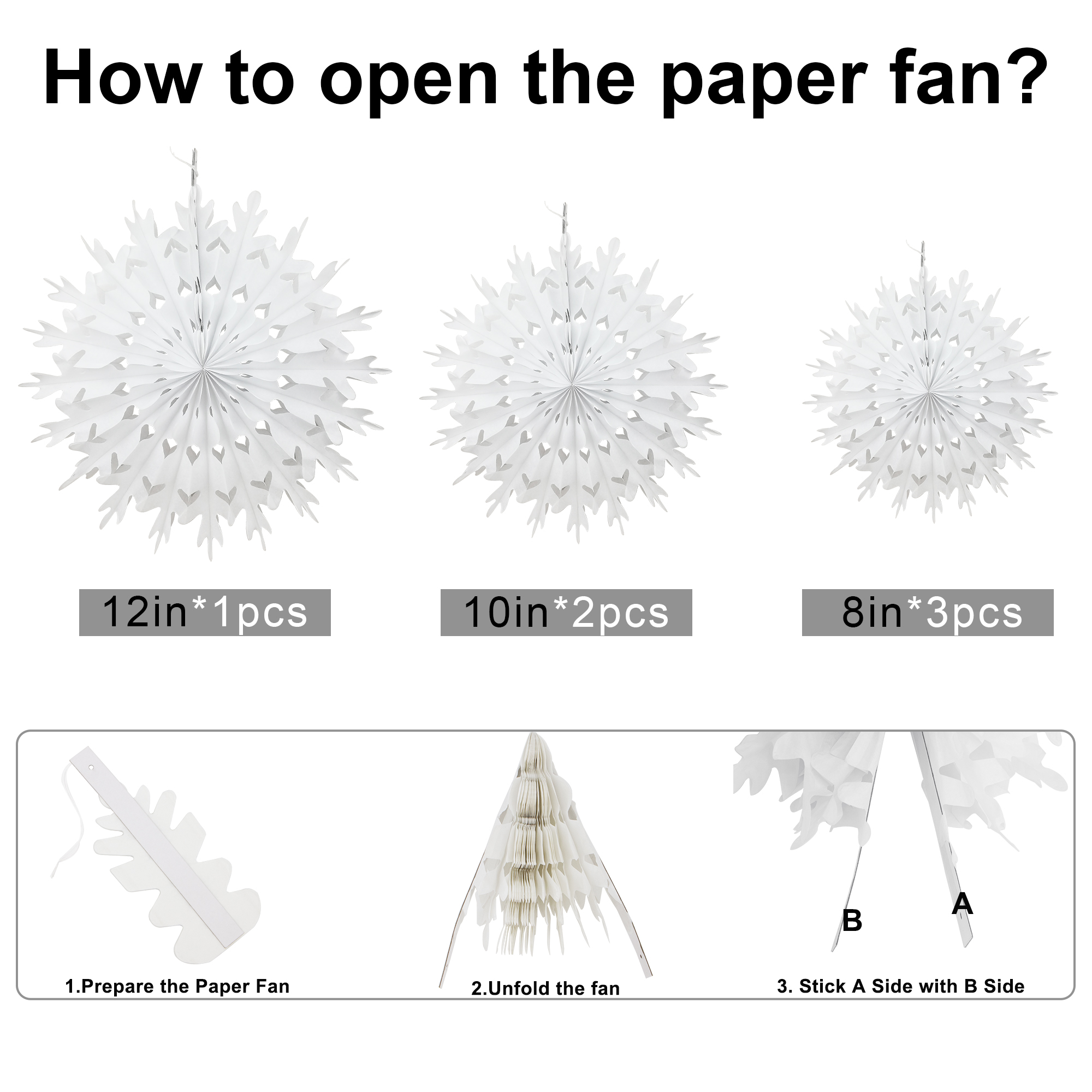 Time to Sparkle 6x Tissue Paper Fan Flowers/ Happy Birthday Bunting ...