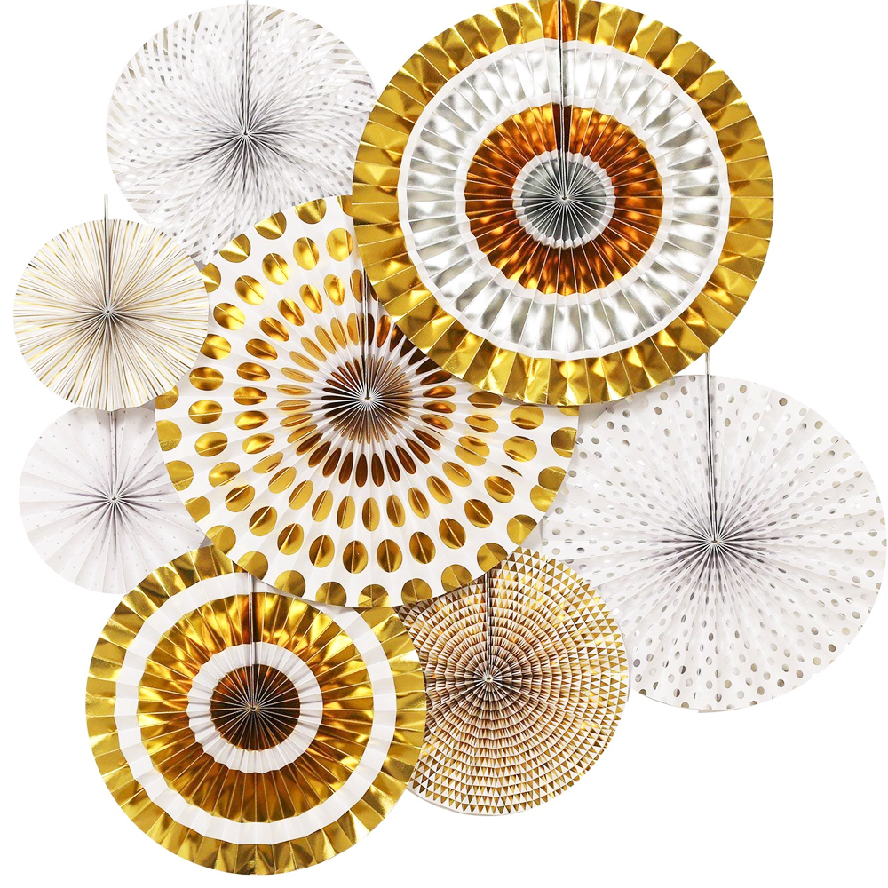 Time to Sparkle 6x Tissue Paper Fan Flowers/ Happy Birthday Bunting ...