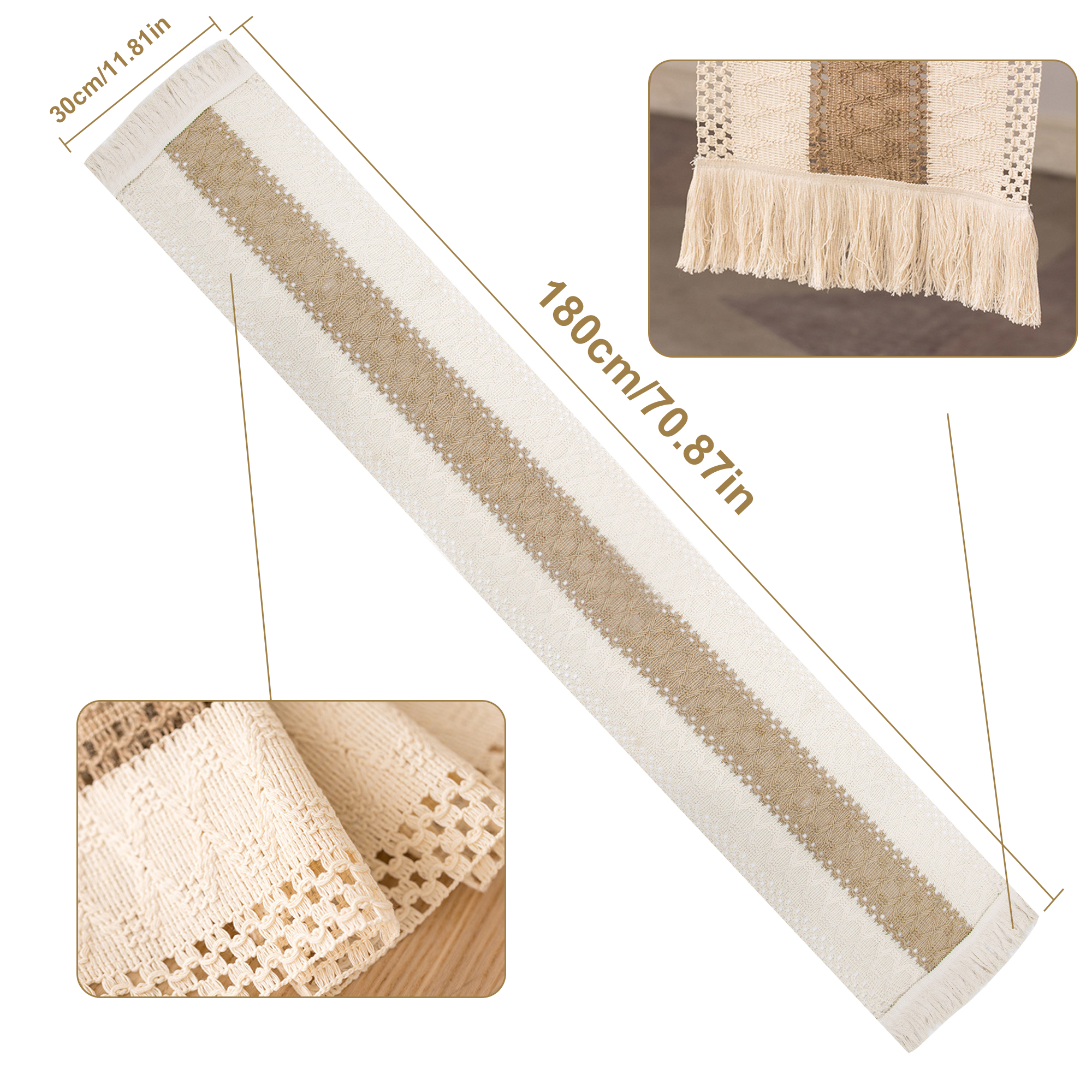 TtS Jute Hessian Table Runner with Tassels Natural Burlap Wedding ...