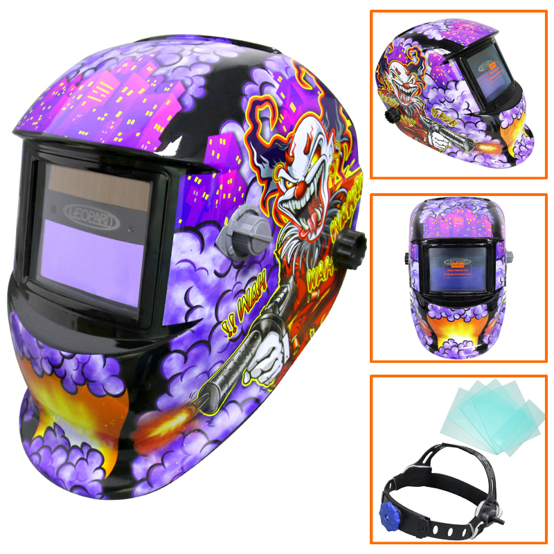 LEOWH86 Auto Darkening Welding Helmet Mask Welder Grinding Solar Power ...