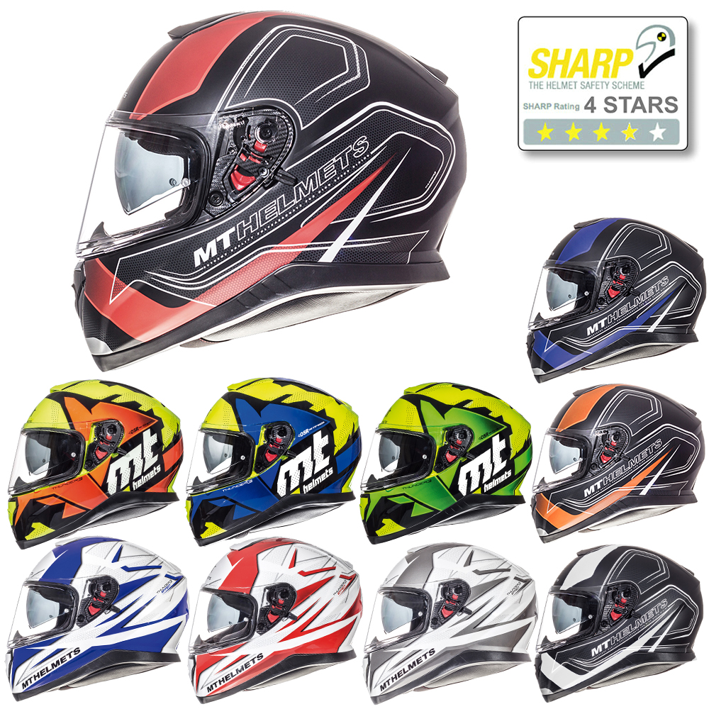 MT Thunder 3 SV Solid Trace Effect Full Face DVS Motorbike Motorcycle ...