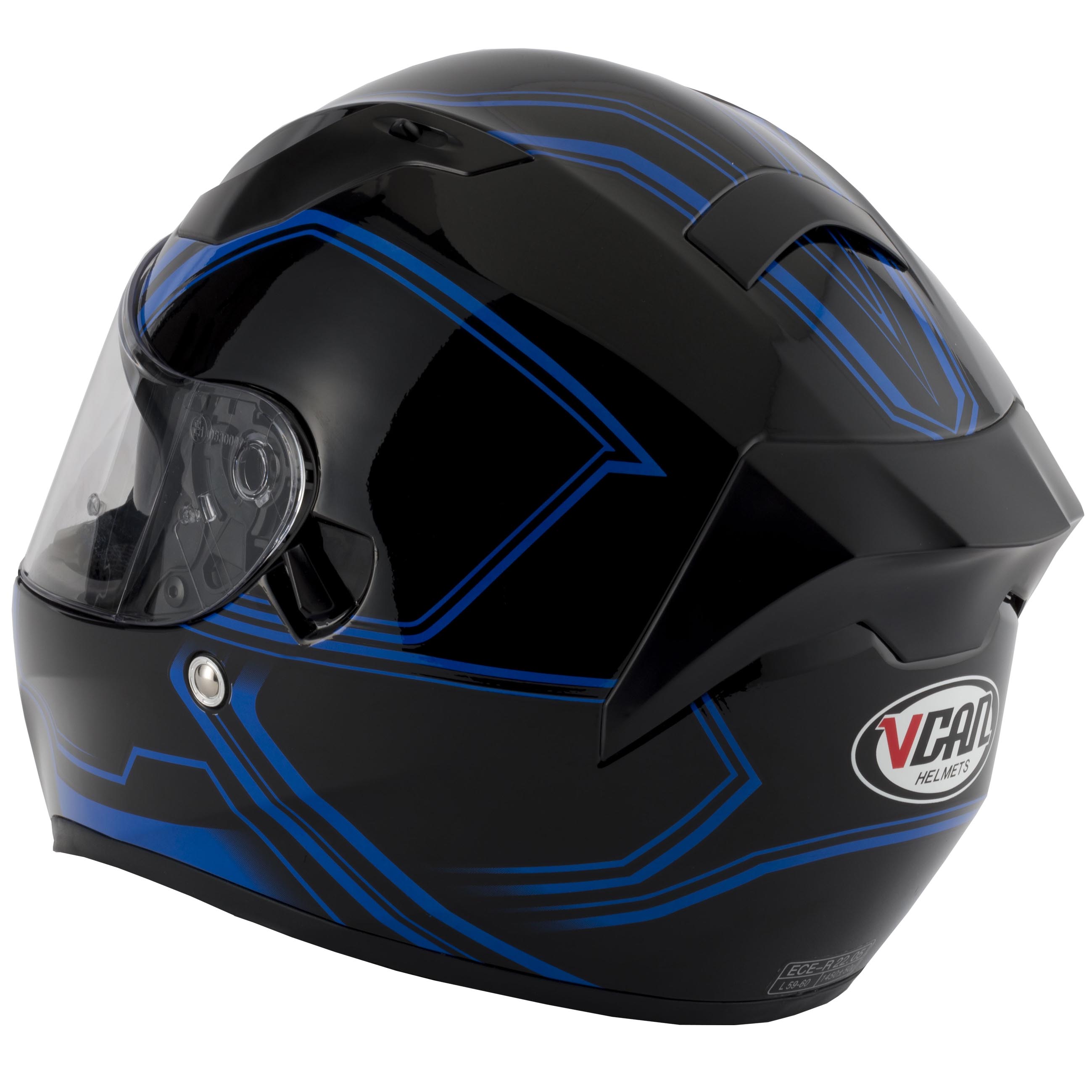 Vcan V128 FULL FACE Motorcycle Helmet ACU Built In Sun Visor Skull Rage ...