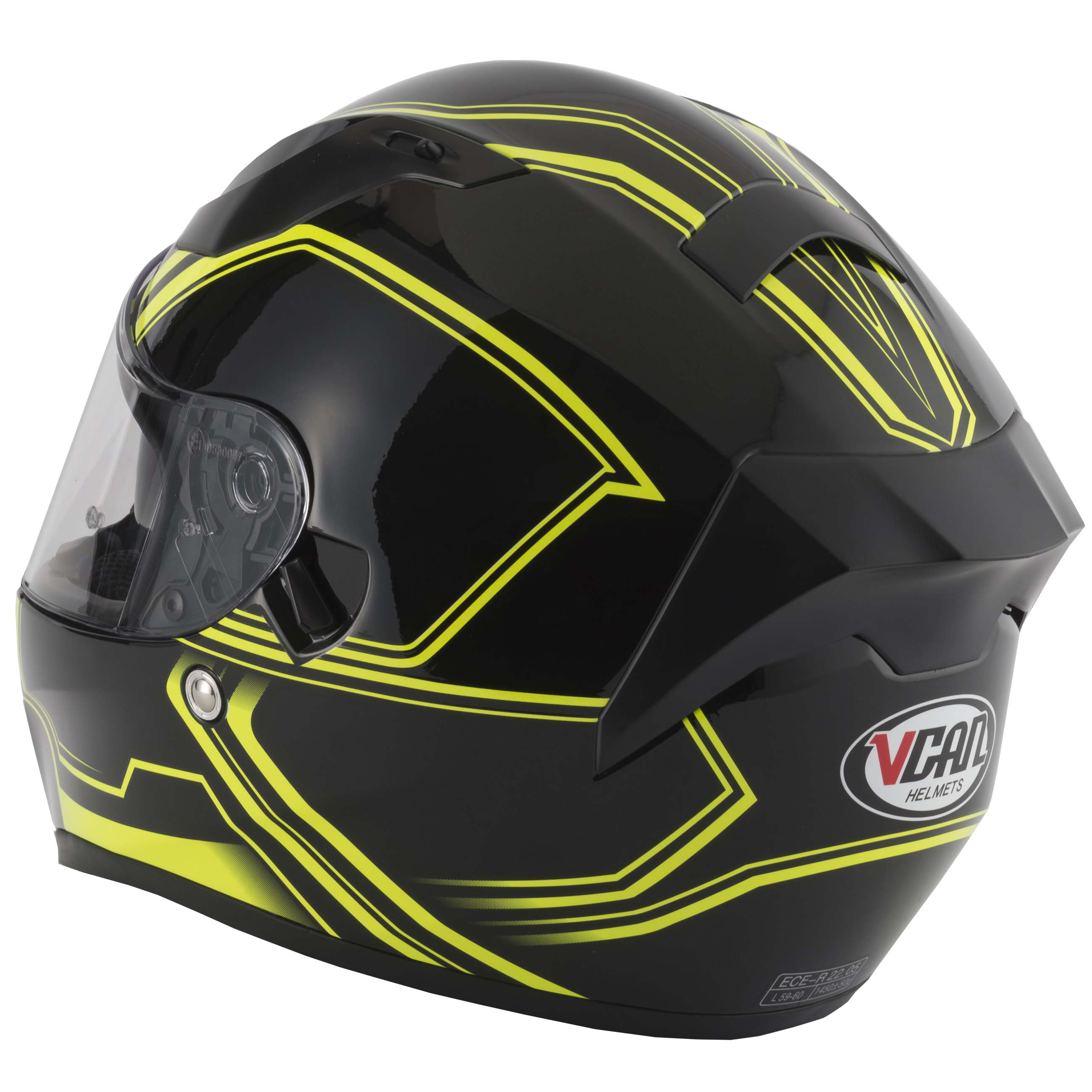 Vcan V128 FULL FACE Motorcycle Helmet ACU Built In Sun Visor Skull Rage ...