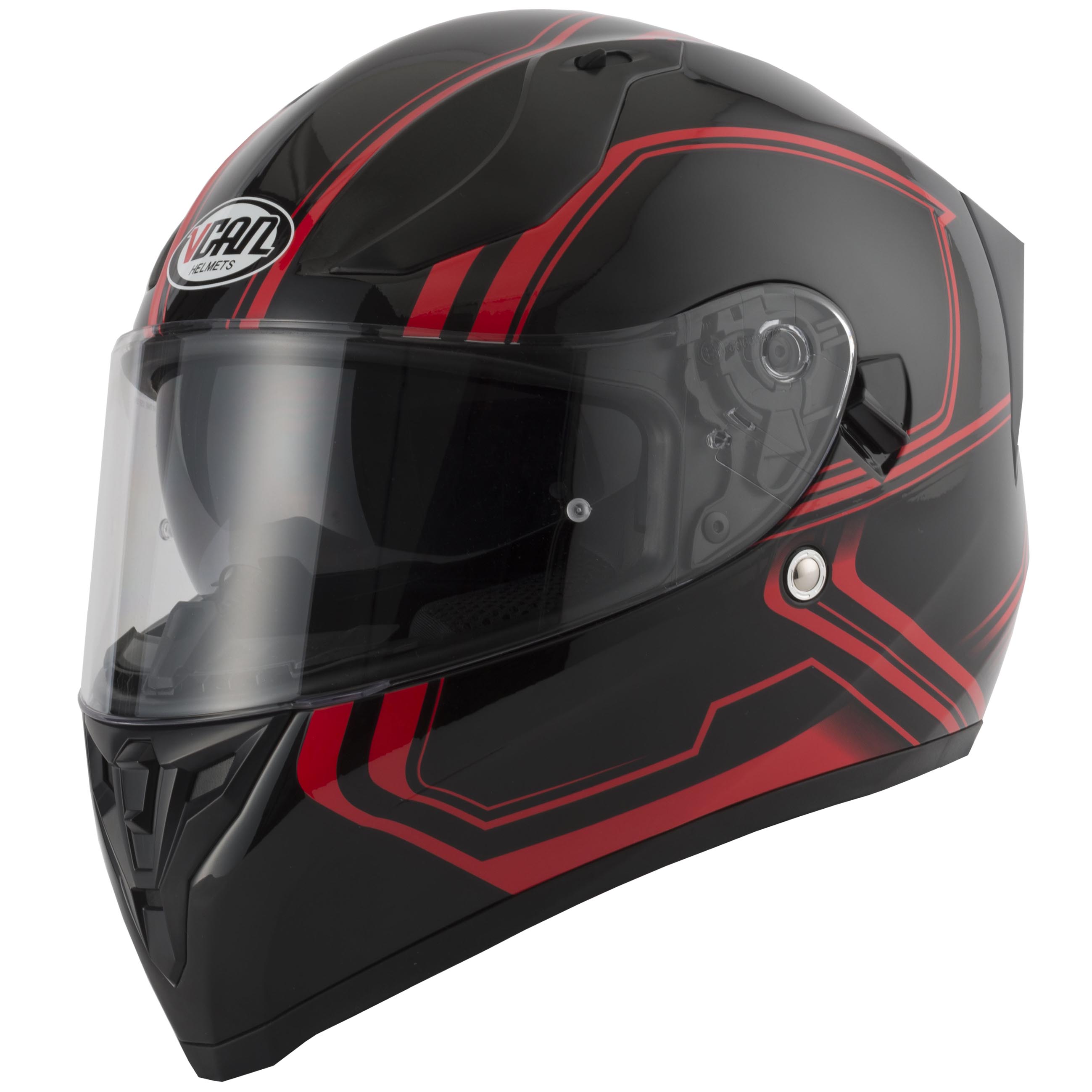 Vcan V128 FULL FACE Motorcycle Helmet ACU Built In Sun Visor Skull Rage ...