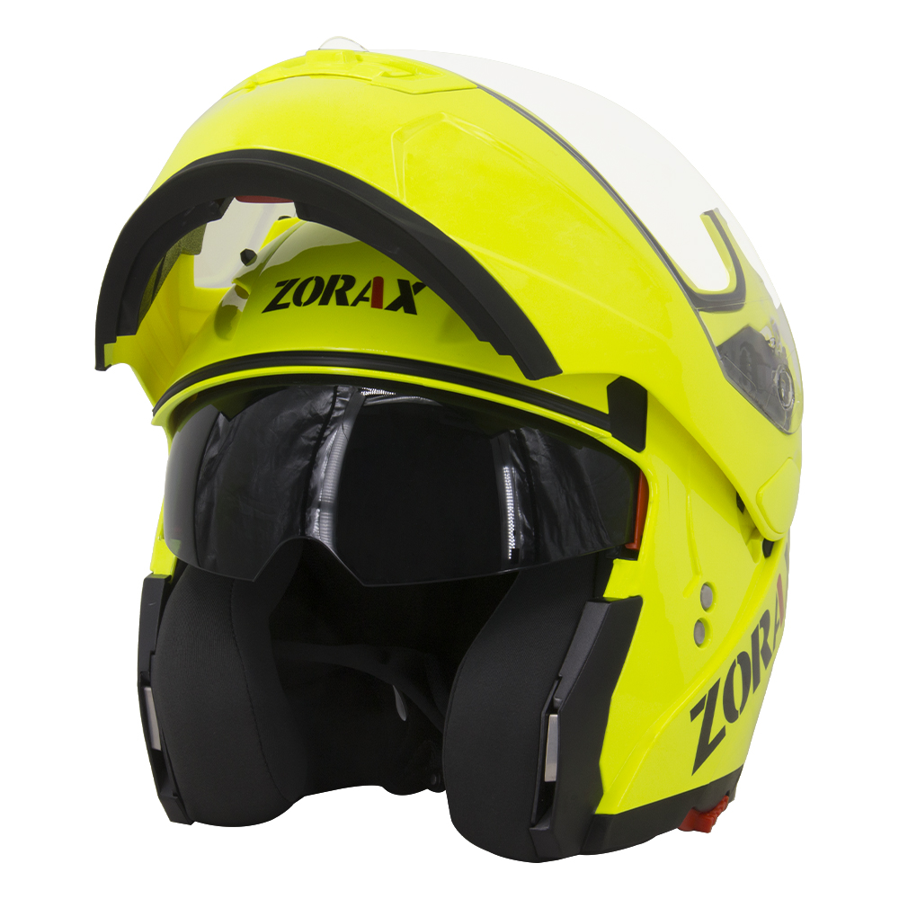 ZORAX SAFARI SOLID Flip Up Front Motorbike Helmet Inner Visor ...