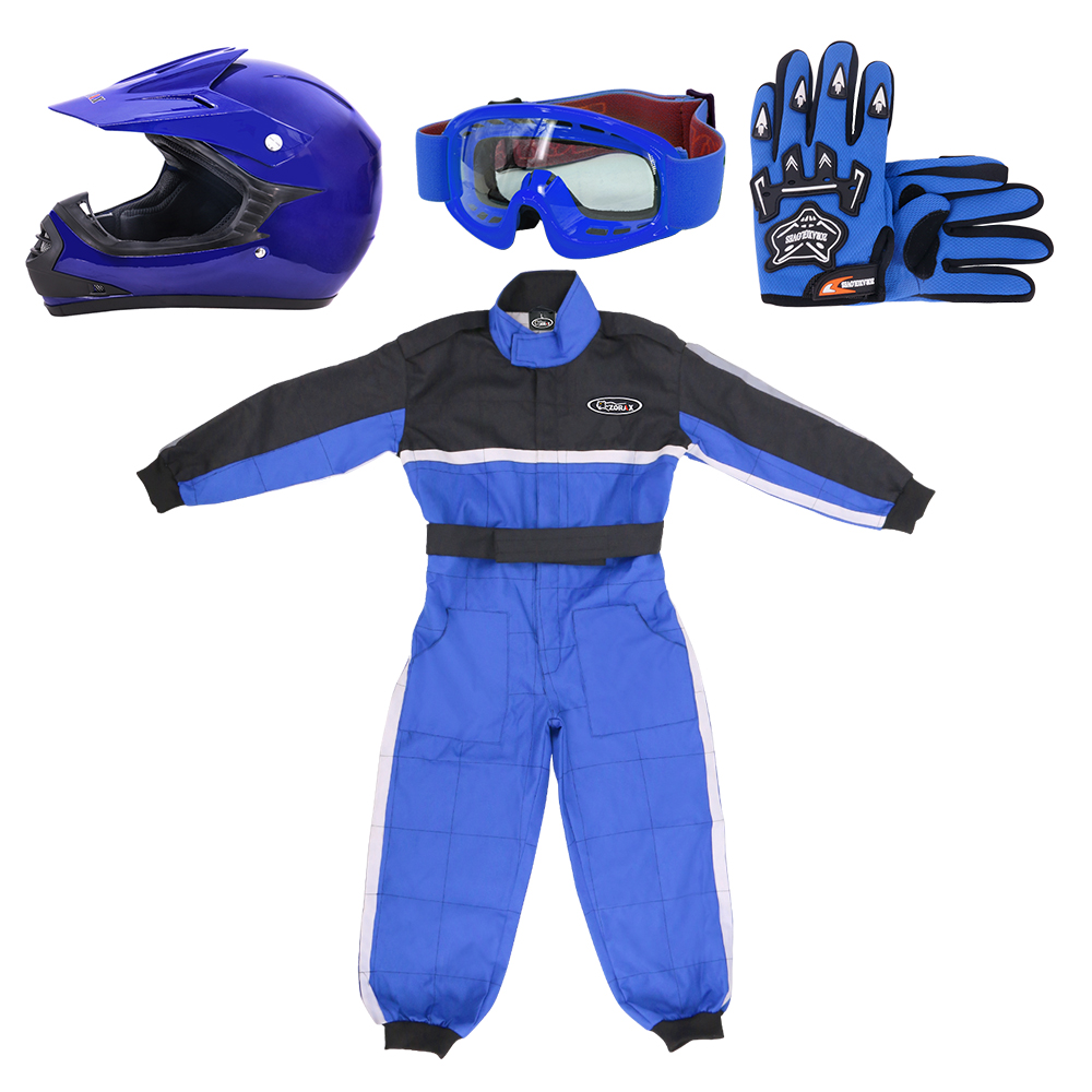 ZORAX ZOR-X15 Kids Motocross Helmet Children Overalls Race Suit Gloves ...