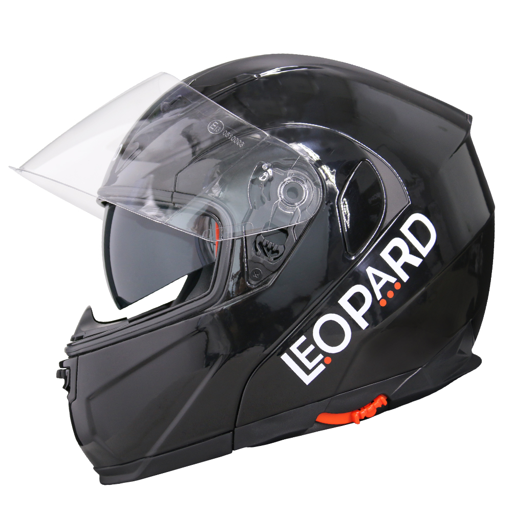LEOPARD LEO-838 Modular Flip Up DVS Motorbike Motorcycle Helmet Gloss ...