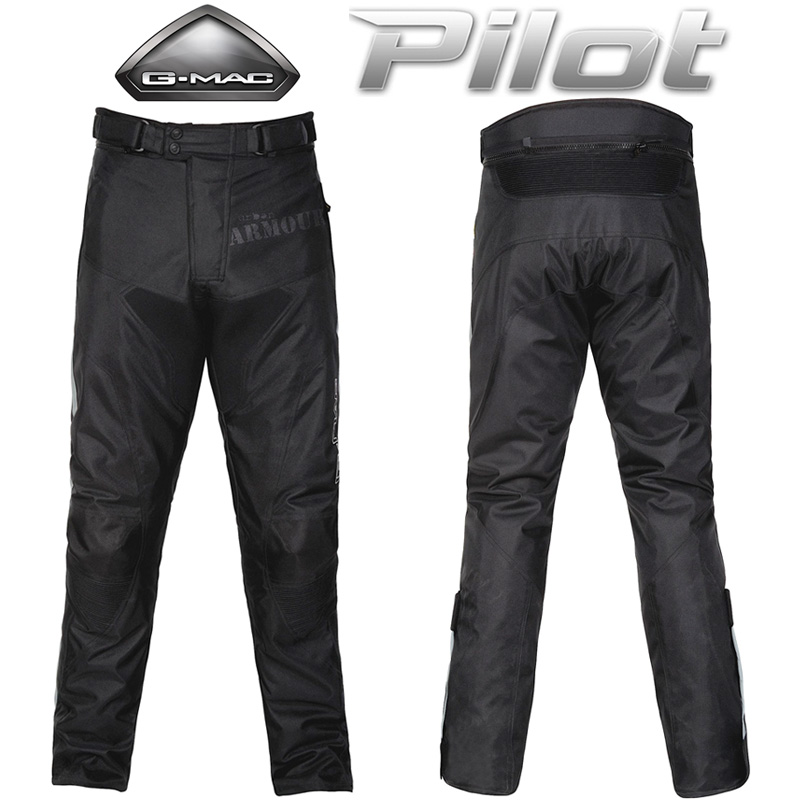 GMAC Pilot Waterproof Outer CE Armoured Motorbike Motorcycle Pants ...