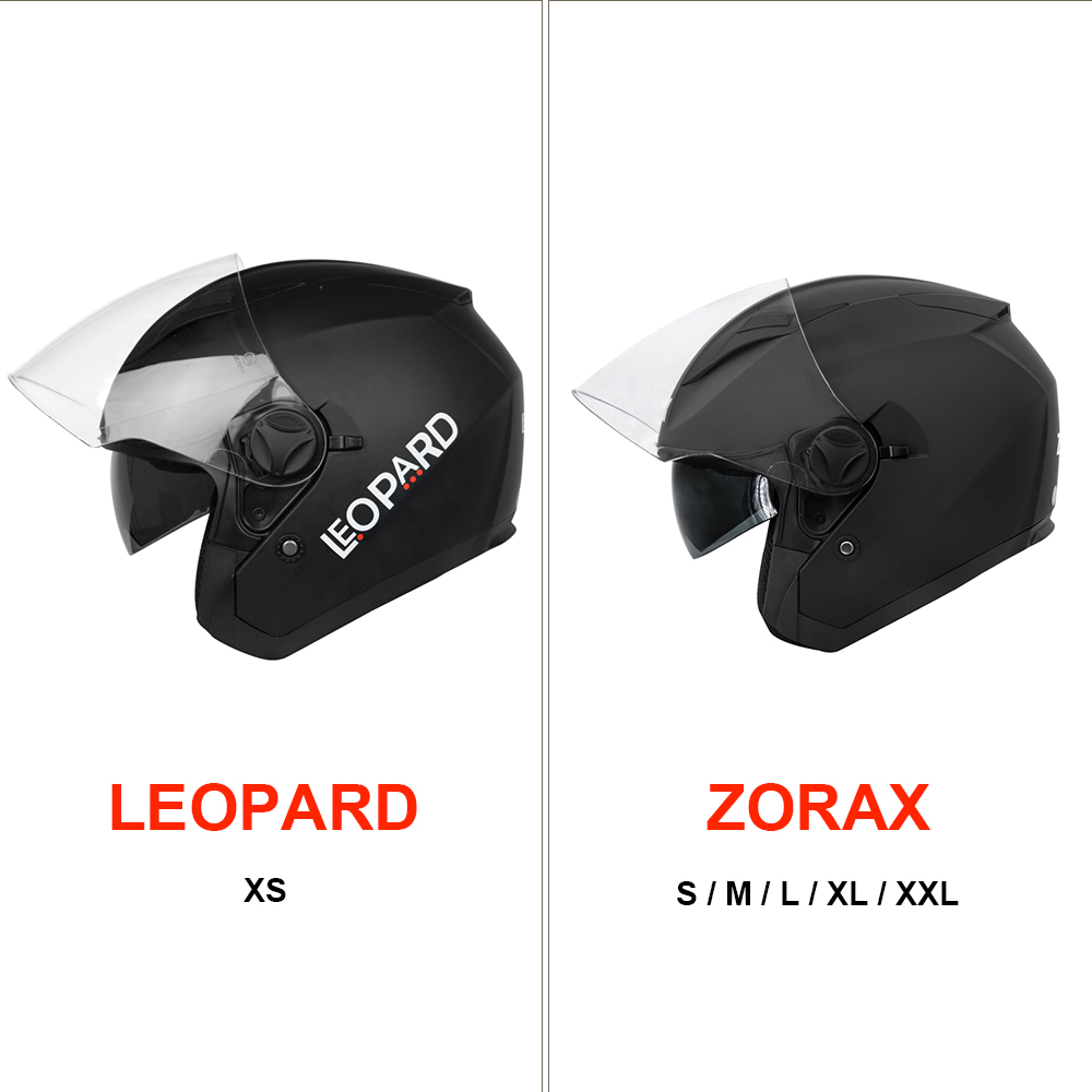 Leopard LEO608 Open Face Scooter Motorbike Motorcycle Helmet Crash Sun ...