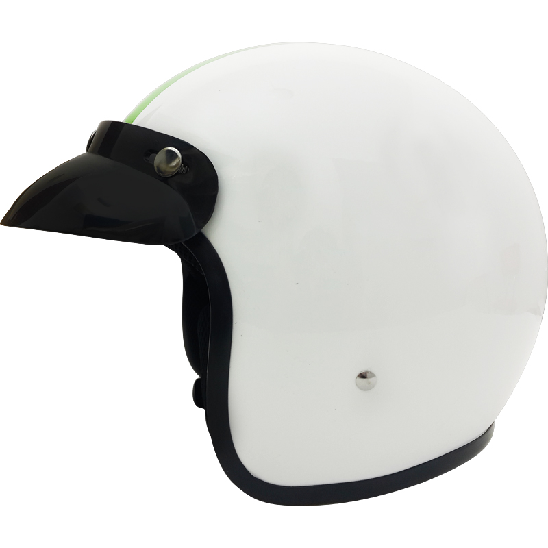Fibreglass Open Face Helmet Motorbike Motorcycle Scooter Retro MOD ...
