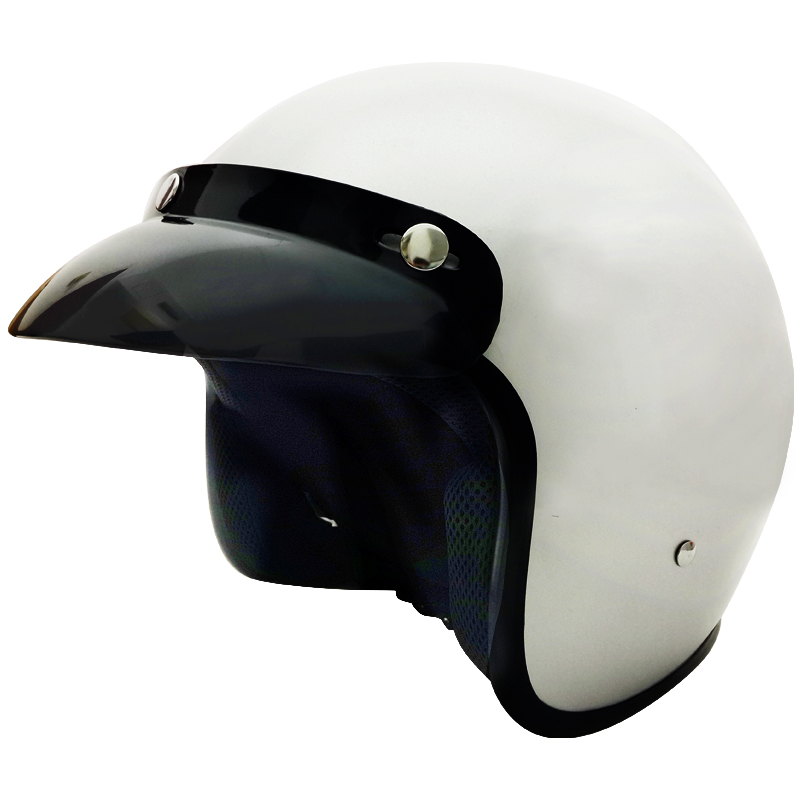 Fibreglass Open Face Helmet Motorbike Motorcycle Scooter Retro MOD ...