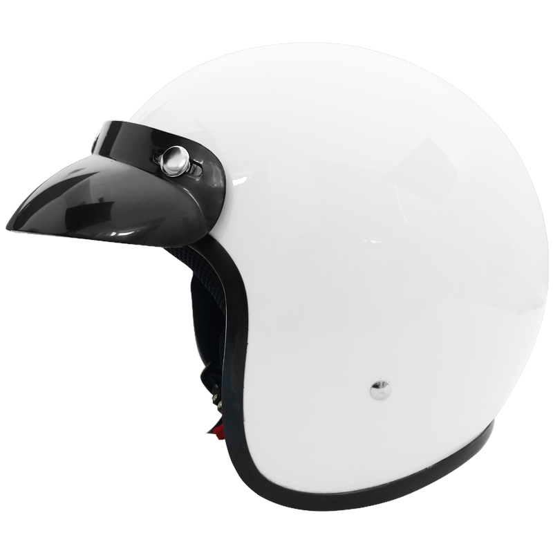 Fibreglass Open Face Helmet Motorbike Motorcycle Scooter Retro MOD ...