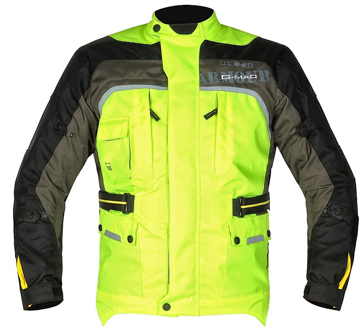 GMAC Pilot Waterproof Motorcycle Motorbike Jacket Yellow Black XS ...