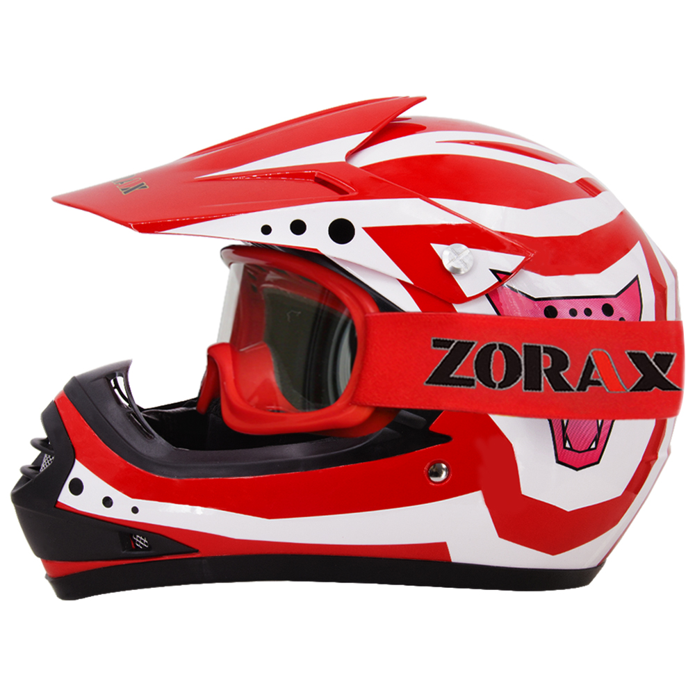 ZORAX Kids Motocross Helmet And Goggles Optional Motorcycle Motorbike ...