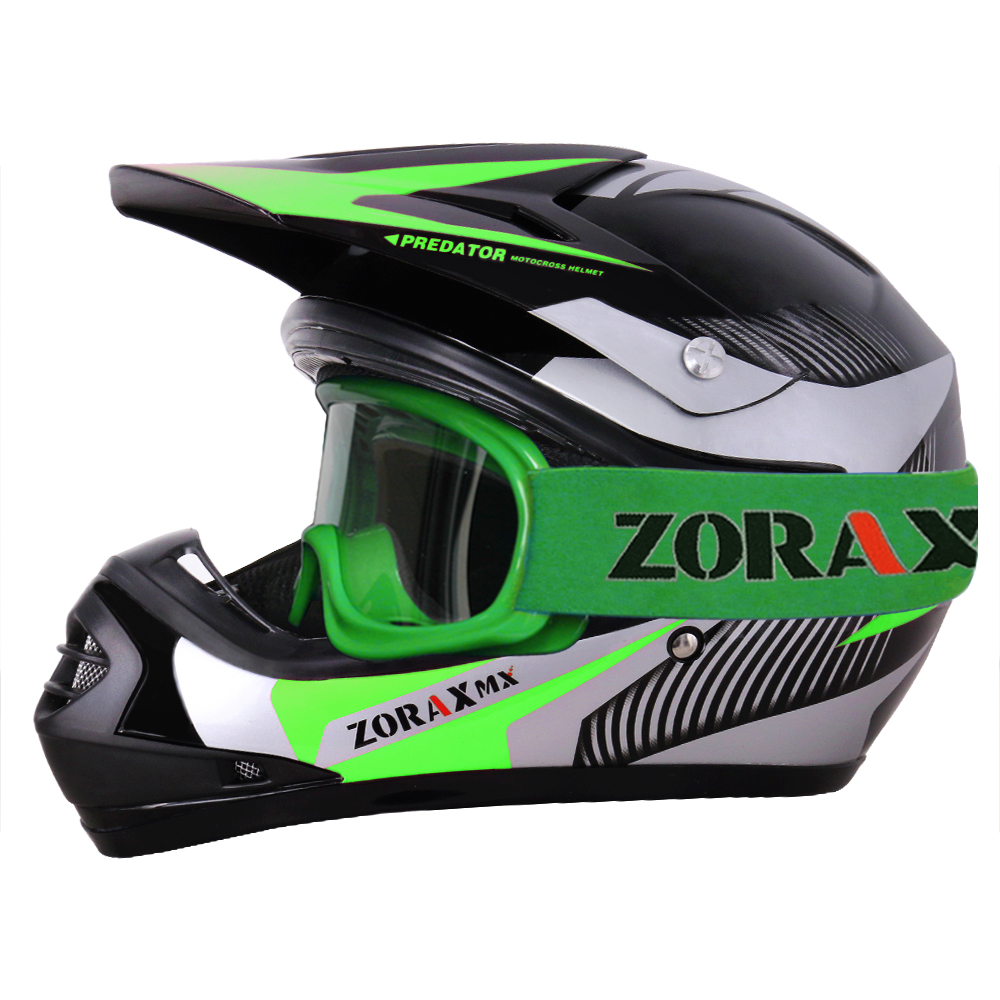 ZORAX Children Kids Motocross Motorcycle Bike Helmet + Optional Extra ...