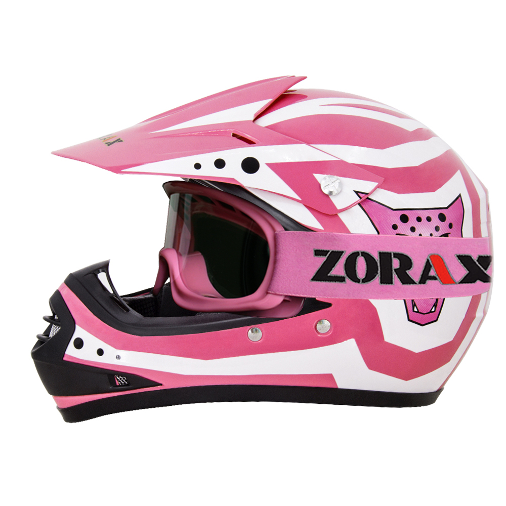 ZORAX ZOR-X17 Junior Kids MX Motocross Helmet Crash & Goggles Gloves ...
