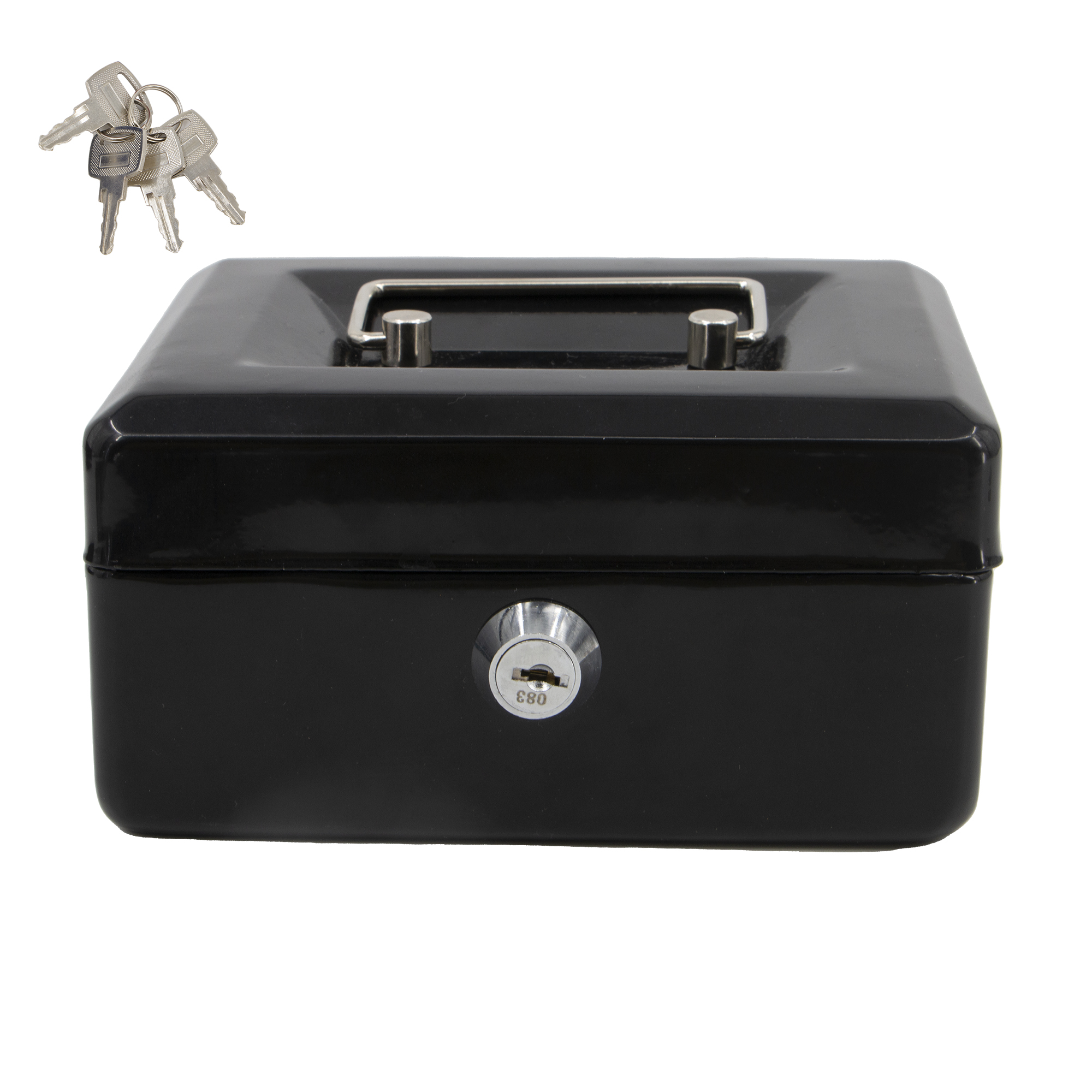 Metal Cash Box Key Safe Securuty Money Bank Deposit Steel Homesafe ...