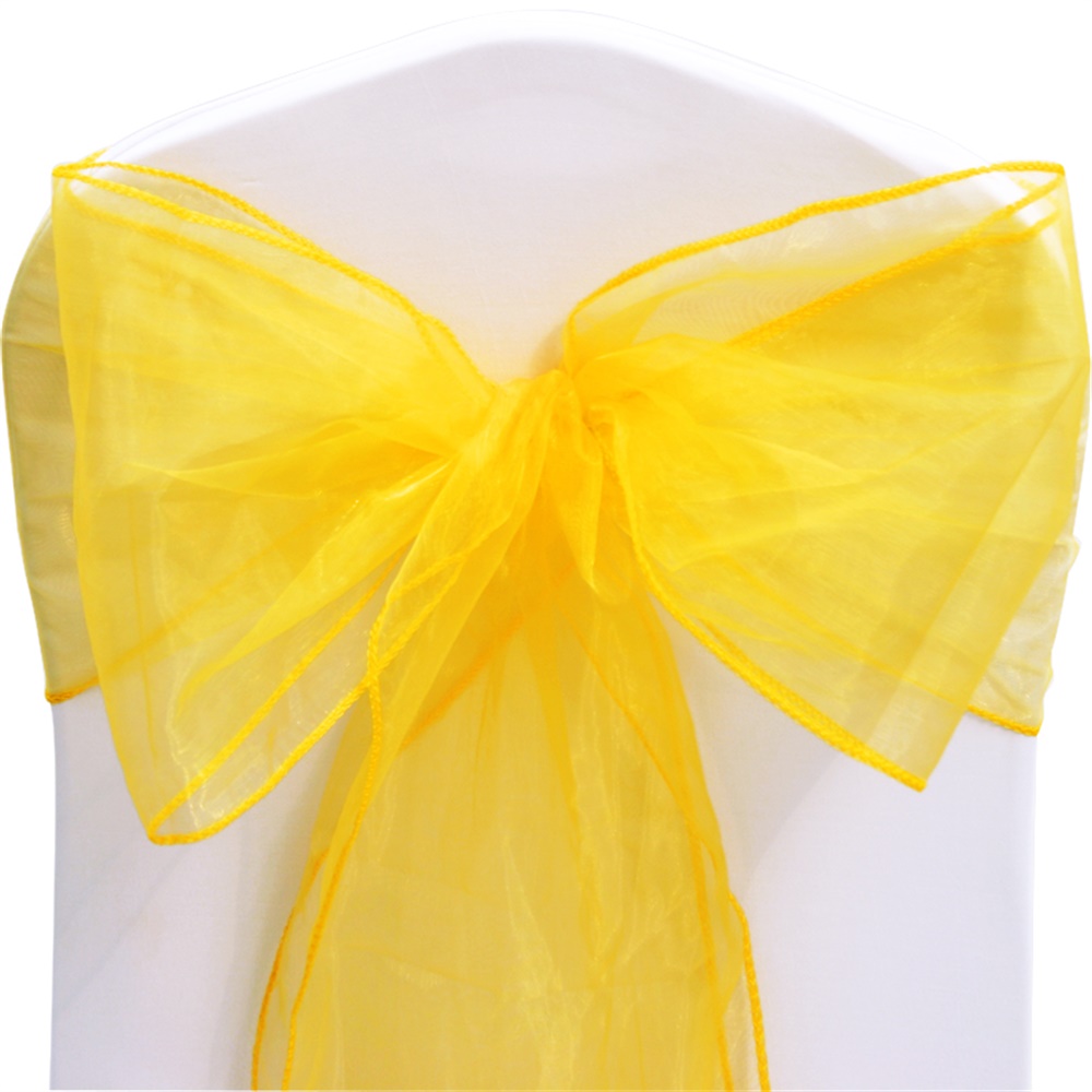 ORGANZA SASHES Chair Cover Sash Fuller Bow Wedding Anniversary Party ...