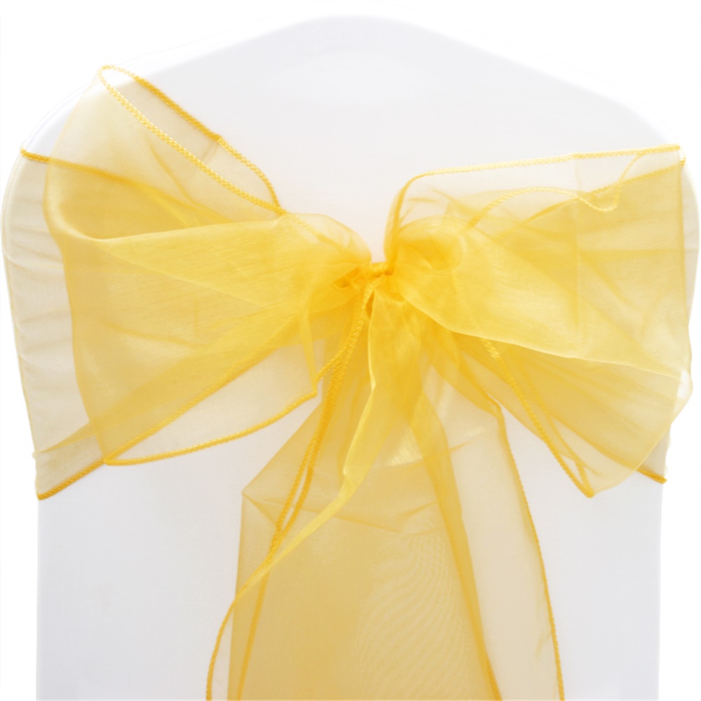 ORGANZA SASHES Chair Cover Sash Fuller Bow Wedding Anniversary Party ...
