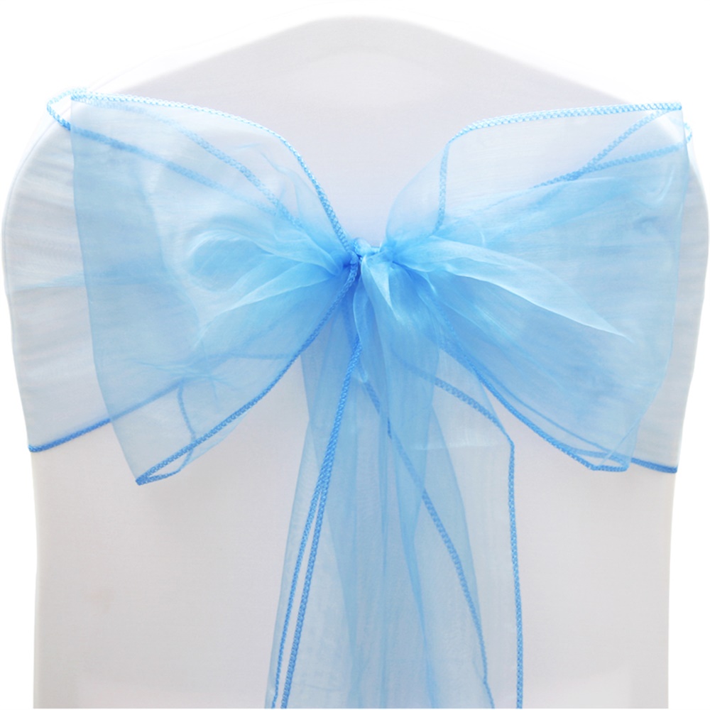 ORGANZA SASHES Chair Cover Sash Fuller Bow Wedding Anniversary Party ...