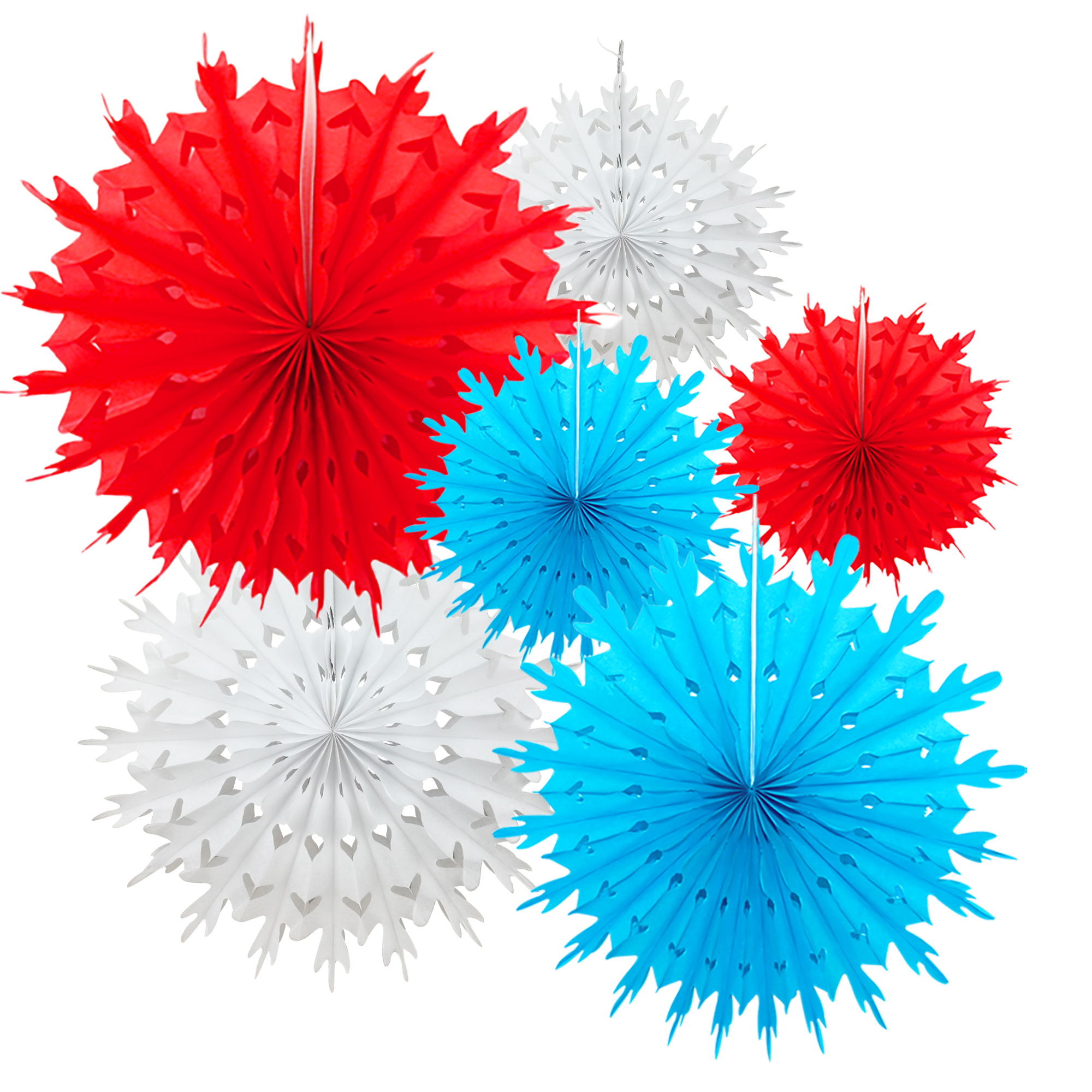Time to Sparkle 6x Tissue Paper Fan Flowers/ Happy Birthday Bunting ...