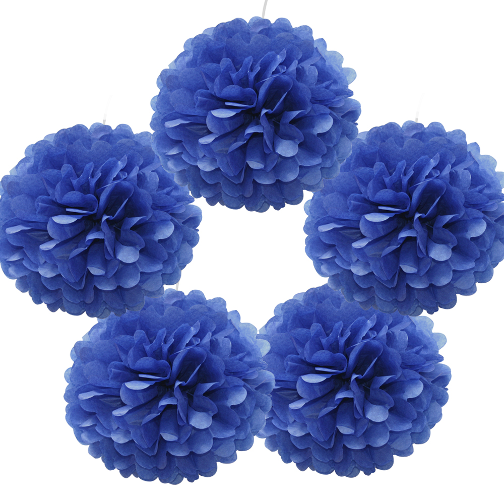 Time to Sparkle 5 Tissue Paper Pom Poms Hanging Flower Ball Fluffy ...
