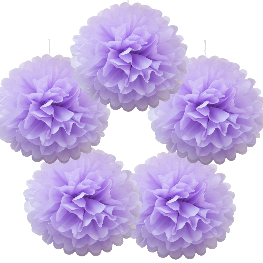 Time to Sparkle 5 Tissue Paper Pom Poms Hanging Flower Ball Fluffy ...